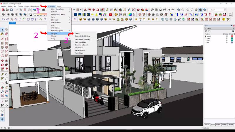 ↑↑↑ Plugin【 CleanUp para SketchUp 】« DESCARGAR